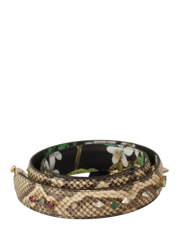 Dolce & Gabbana Python Leather Shoulder Strap - Beige
