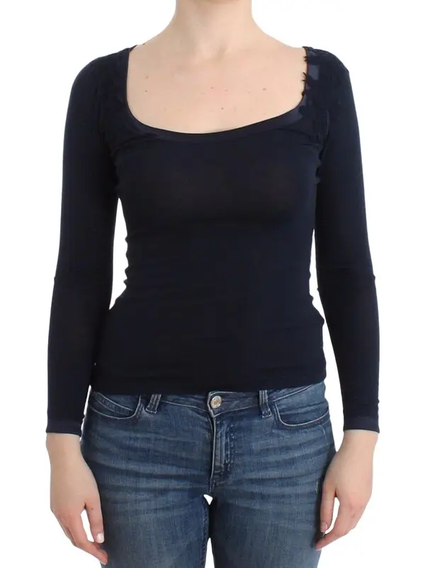 Ermanno Scervino Lingerie Long Sleeve Top - Blue
