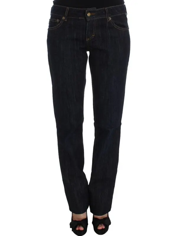 Roberto Cavalli Cotton Straight Fit Stretch Jeans - Blue