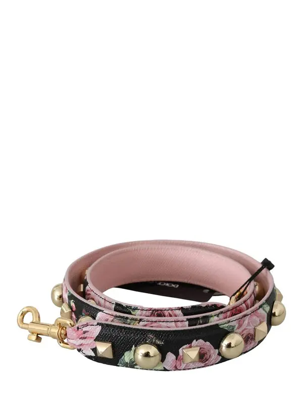 Dolce & Gabbana Floral Leather Shoulder Strap - Red
