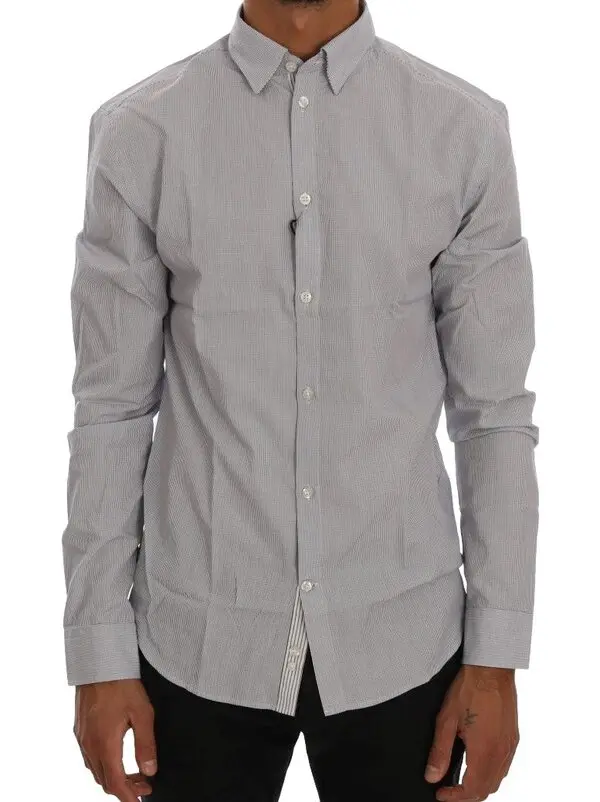 FRANKIE MORELLO White Check Casual Cotton Regular Fit Shirt - Blue
