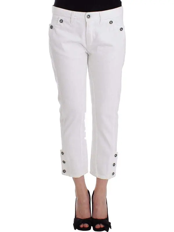 Ermanno Scervino Cropped Capri Jeans - White