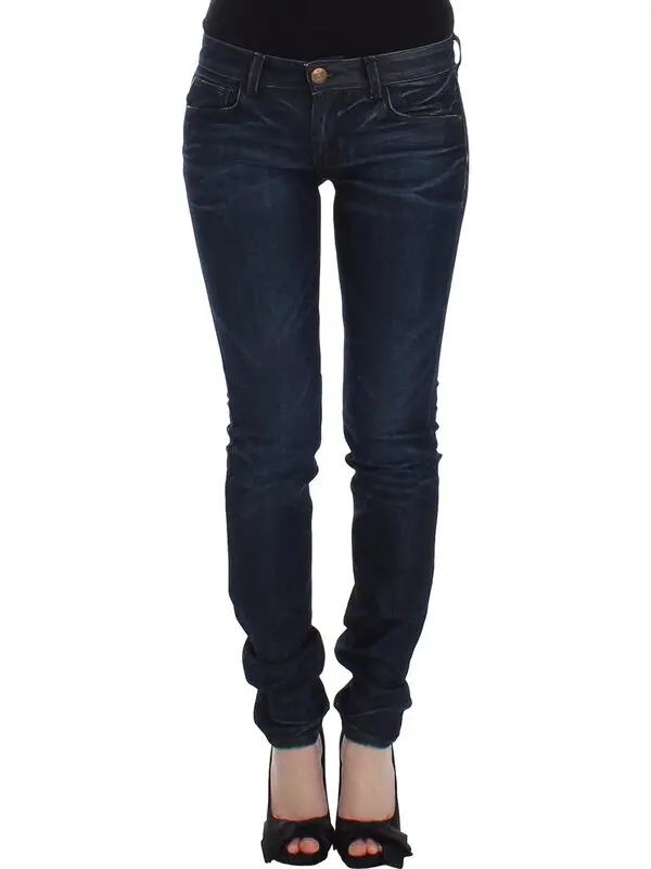 Ermanno Scervino Dark Wash Slim Leg Stretch Jeans - Blue