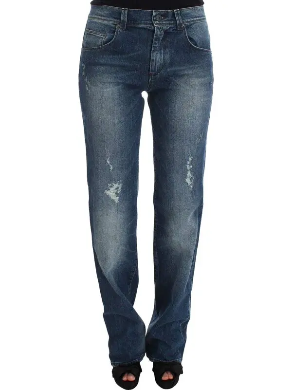 Ermanno Scervino Slim Fit Straight Leg Jeans - Blue
