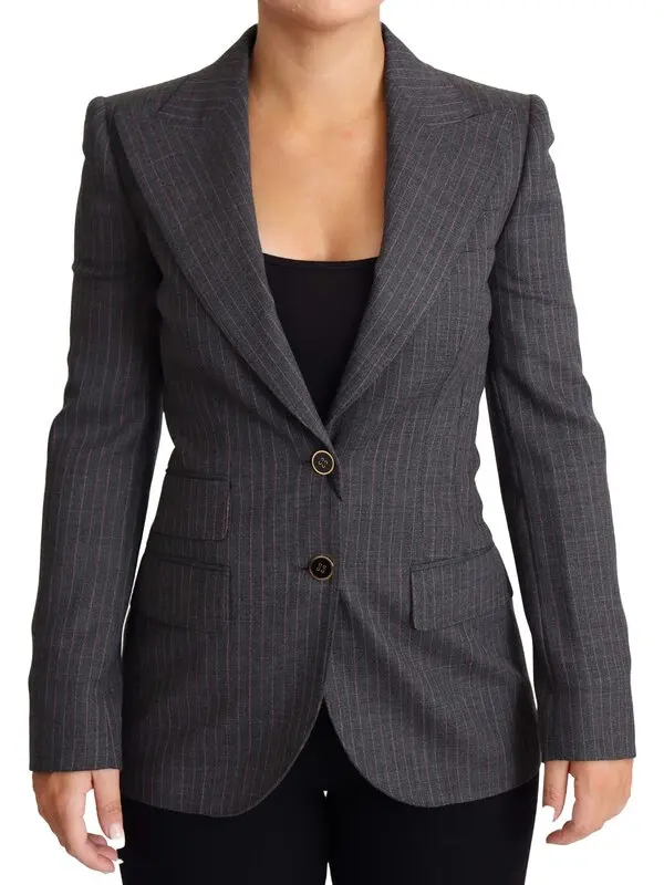 Dolce & Gabbana Single-breasted Wool Blazer - Gray