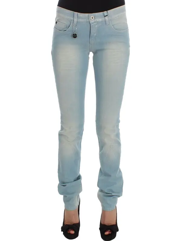 Costume National Super Slim Fit Cotton Blend Jeans - Blue