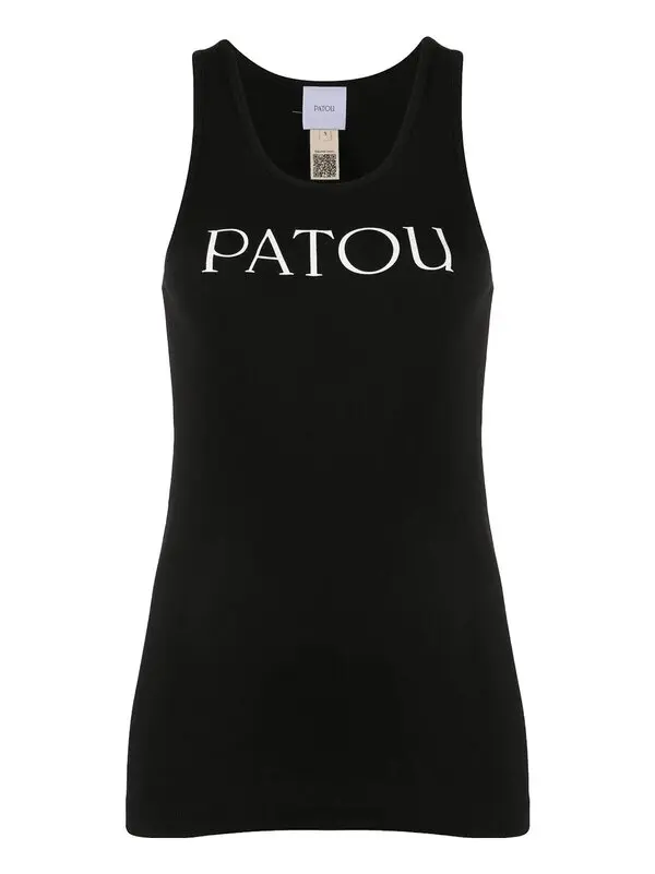 PATOU Logo Print Tank Top - Black