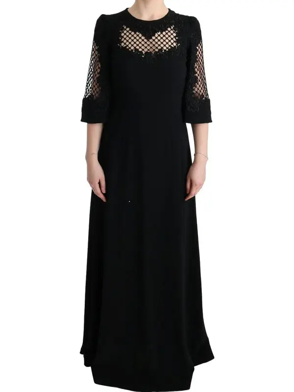 Dolce & Gabbana Stretch Shift Maxi Dress - Black