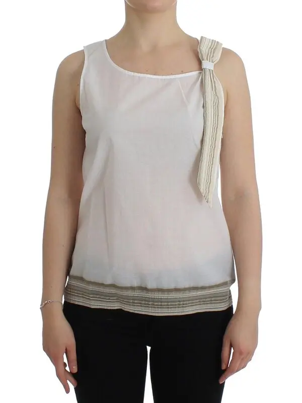 Ermanno Scervino Sleeveless Bow Detail Top - White