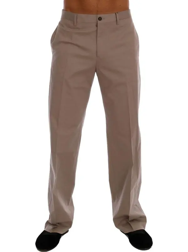 Dolce & Gabbana Cotton Stretch Chinos Pants - Beige