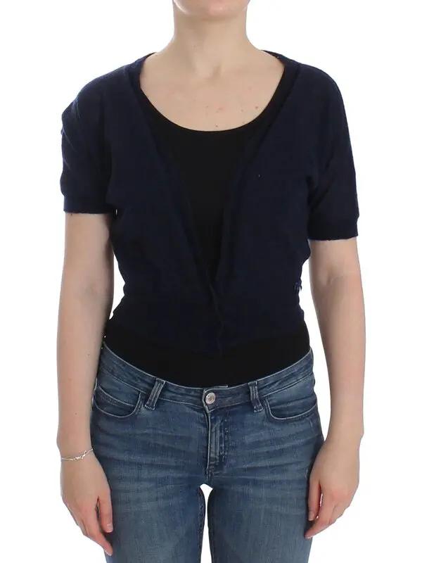 Ermanno Scervino Knit Wool Alpaca Cardigan - Blue
