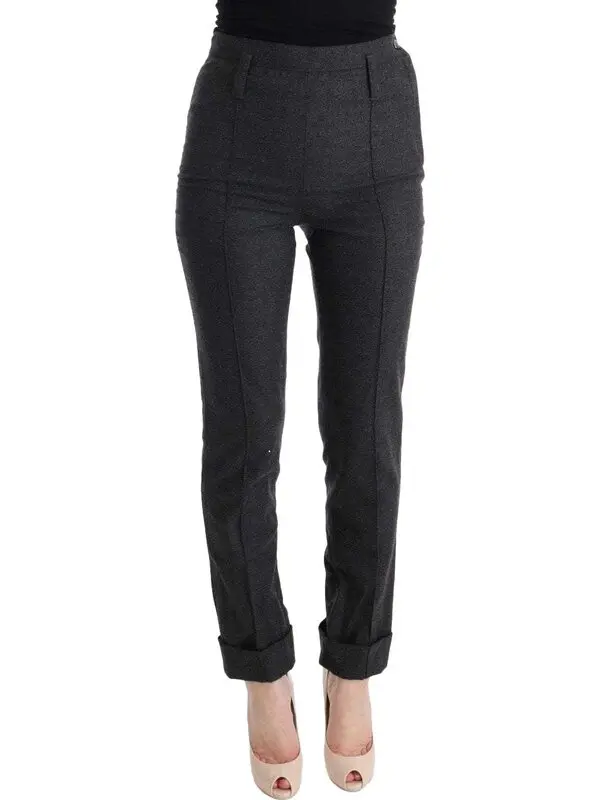 Ermanno Scervino Virgin Wool Skinny Trousers - Gray