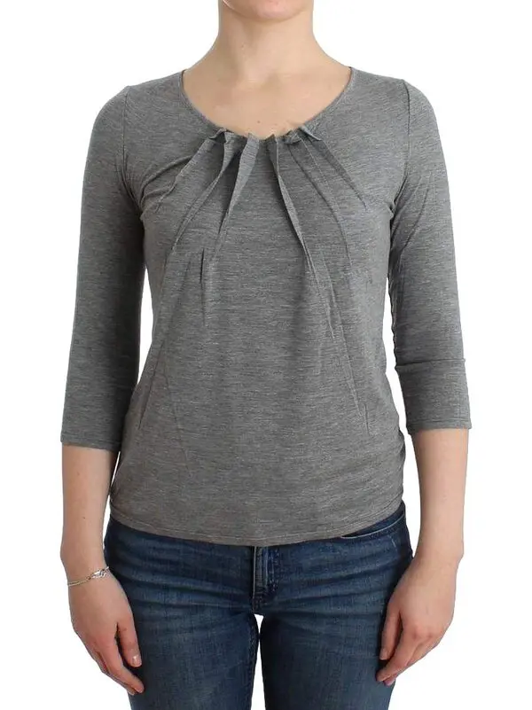 Roberto Cavalli 3/4 Sleeve Jumper Top - Gray