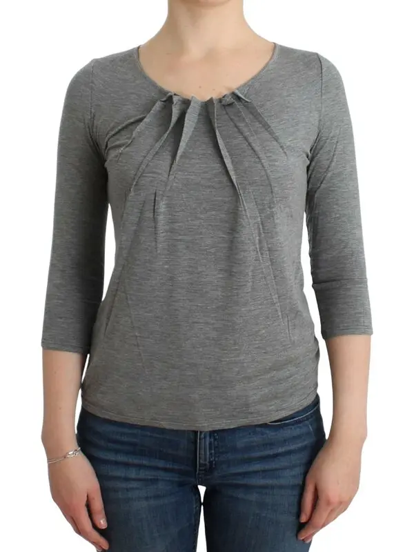 Roberto Cavalli 3/4 Sleeve Jumper Top - Gray