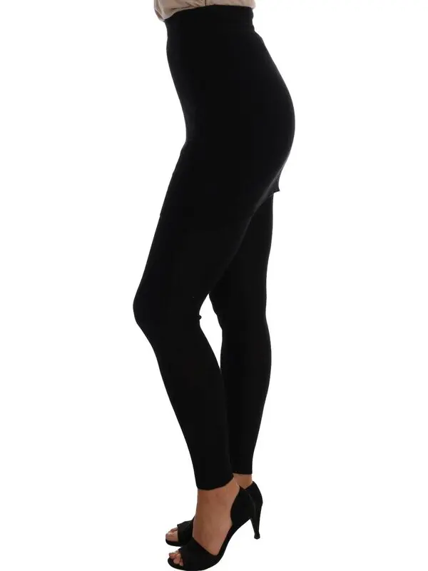 Dolce & Gabbana Cashmere Silk Stretch Tights - Black