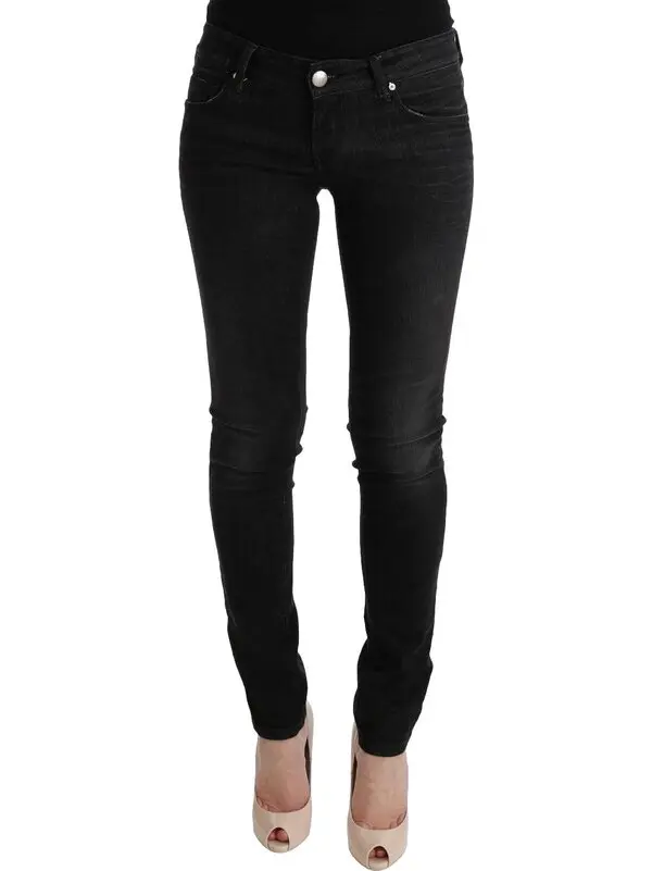 ACHT Slim Fit Cotton Jeans - Black