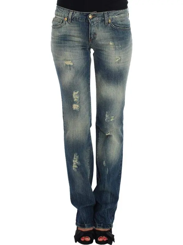 Roberto Cavalli Cotton Low Waist Jeans - Blue