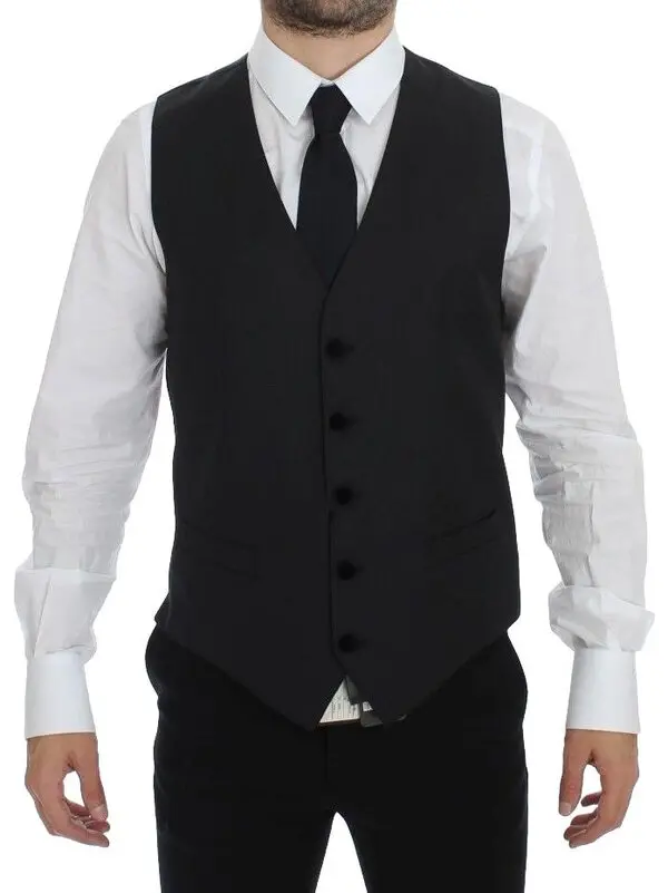 Dolce & Gabbana Wool Dress Vest - Gray