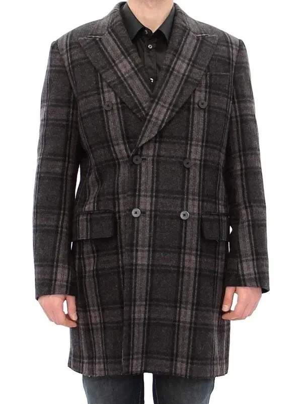 Dolce & Gabbana Double Breasted Coat - Gray
