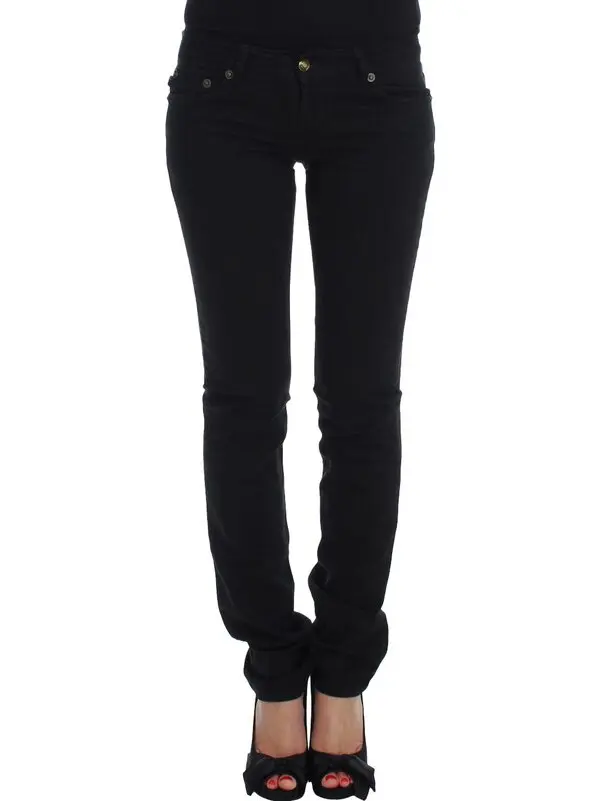 Roberto Cavalli Cotton Stretch Slim Skinny Fit Jeans - Black