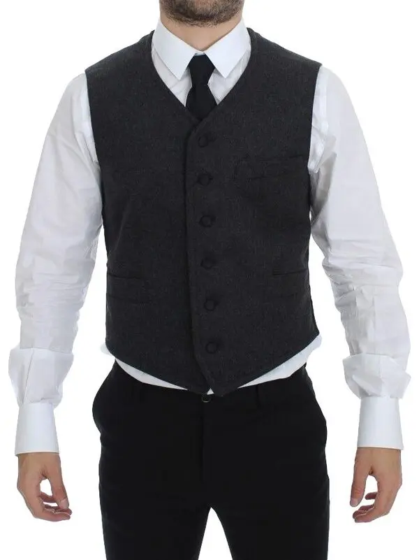 Dolce & Gabbana Wool Blend Vest - Gray