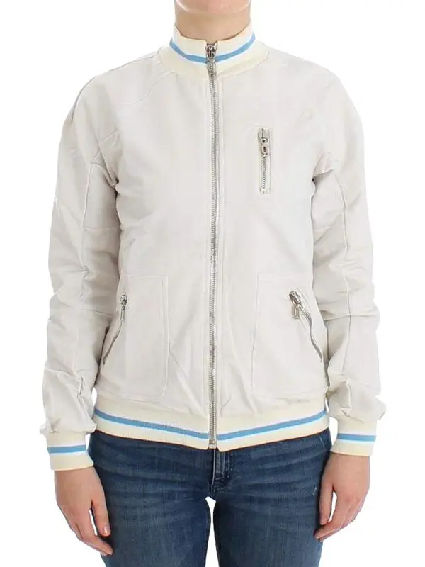 John Galliano Zip Cardigan - White