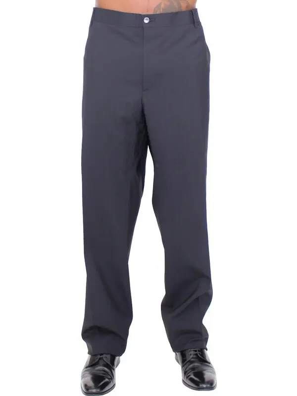 Dolce & Gabbana Wool Stretch Pleated Dress Pants - Black