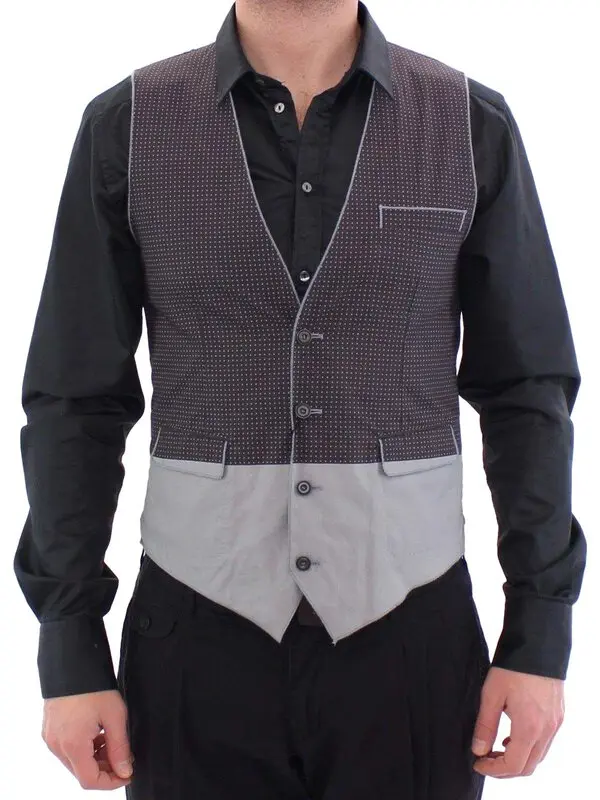 Dolce & Gabbana Polka Dot Vest - Gray