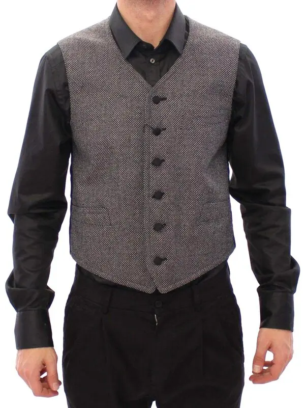 Dolce & Gabbana Cotton Blend Vest - Gray