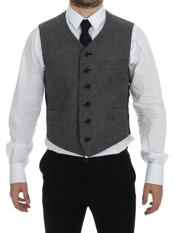 Dolce & Gabbana Cotton Blend Vest - Gray