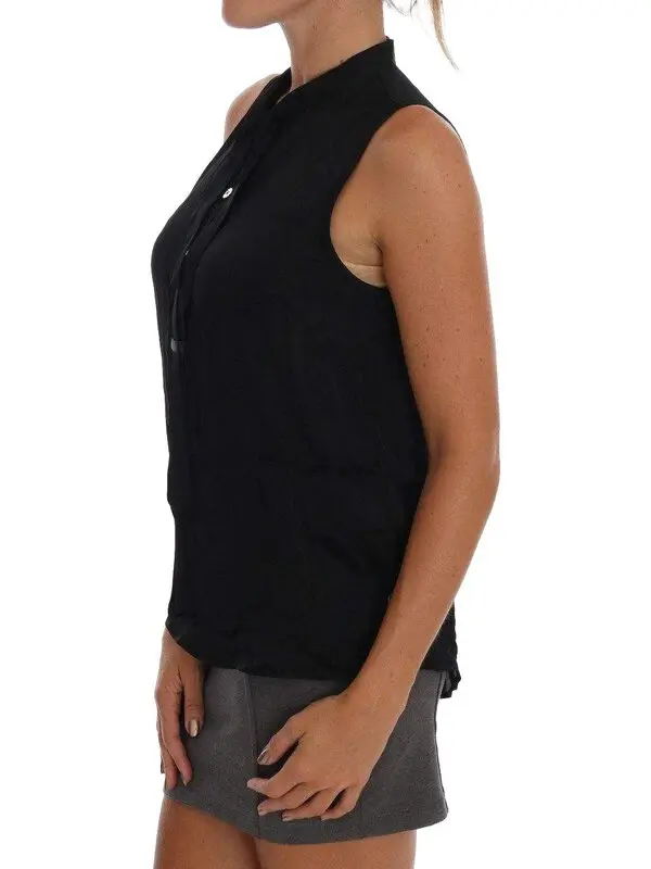 Versace Sleeveless Viscose Blouse Top - Black