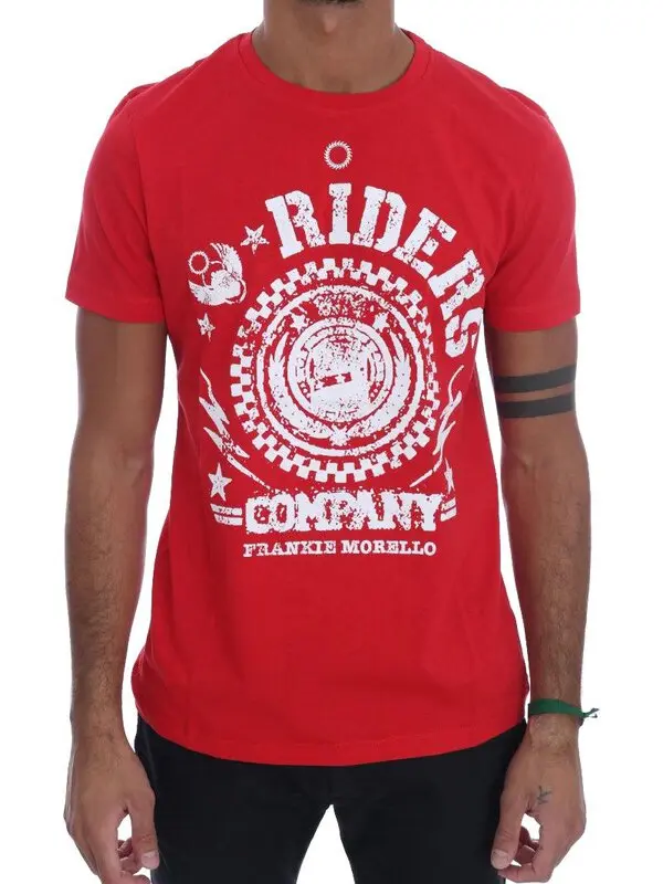 FRANKIE MORELLO Cotton Riders Crewneck T-shirt - Red
