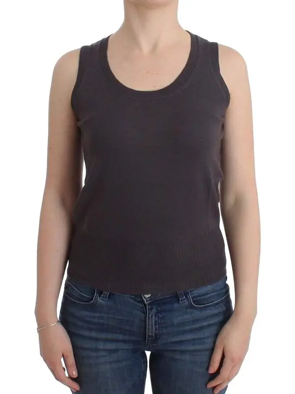 John Galliano Knit Sleeveless Top - Brown