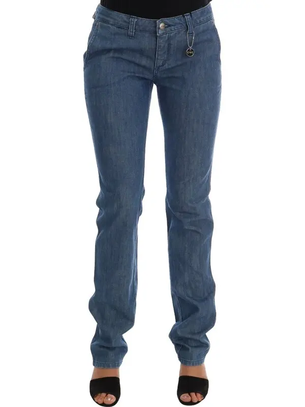 Costume National Wash Cotton Slim Jeans - Blue