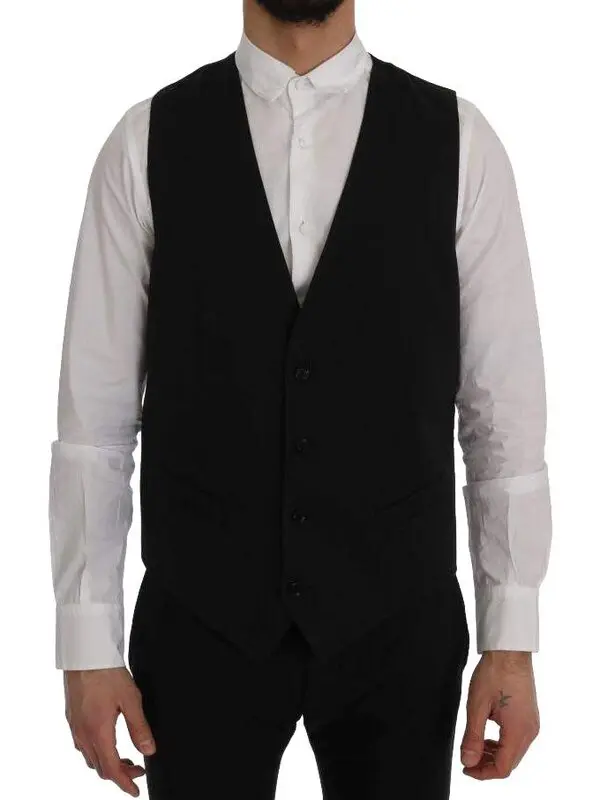 Dolce & Gabbana Staff Cotton Vest - Black