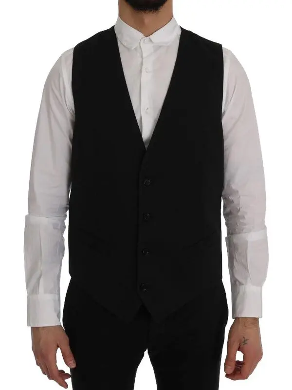 Dolce & Gabbana Staff Cotton Vest - Black