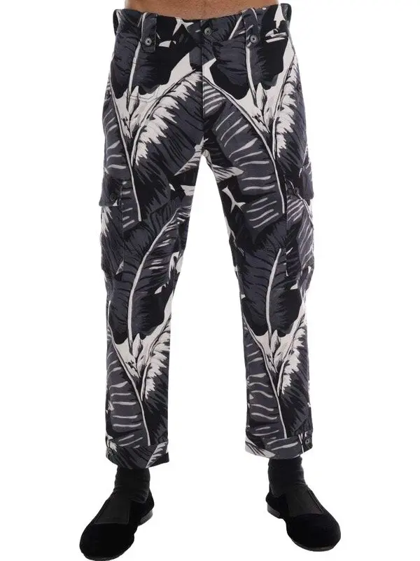 Dolce & Gabbana Printed Capri Trousers - Gray
