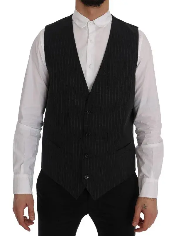 Dolce & Gabbana Staff Striped Vest - Gray