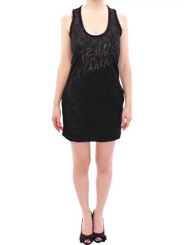 Ermanno Scervino Lace Lined Stretch Mini Dress - Black