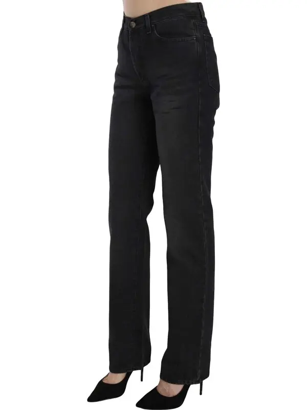 Just Cavalli High Waist Straight Leg Jeans - Black