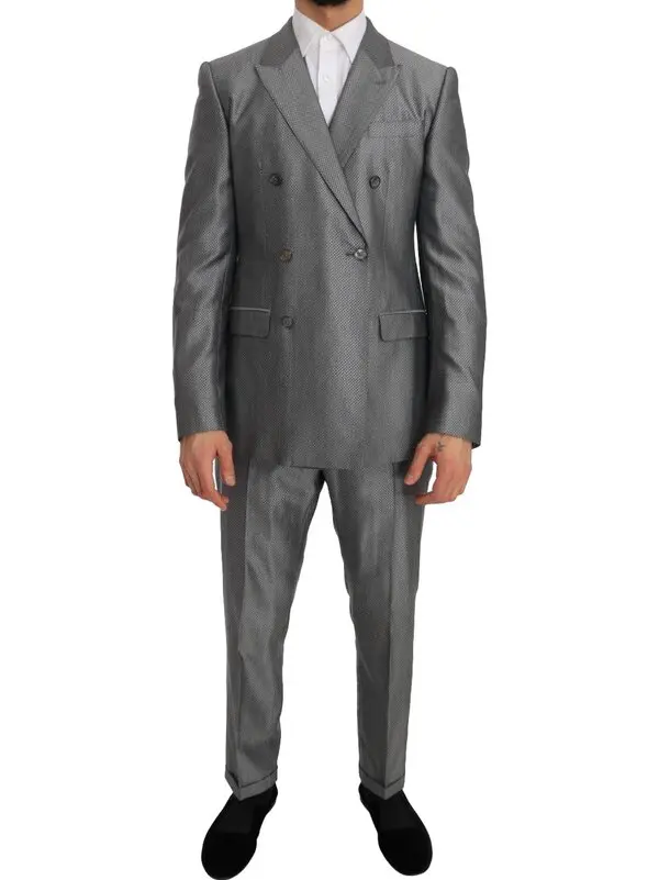 Dolce & Gabbana Stretch Crystal Bee Slim Fit Suit - Black
