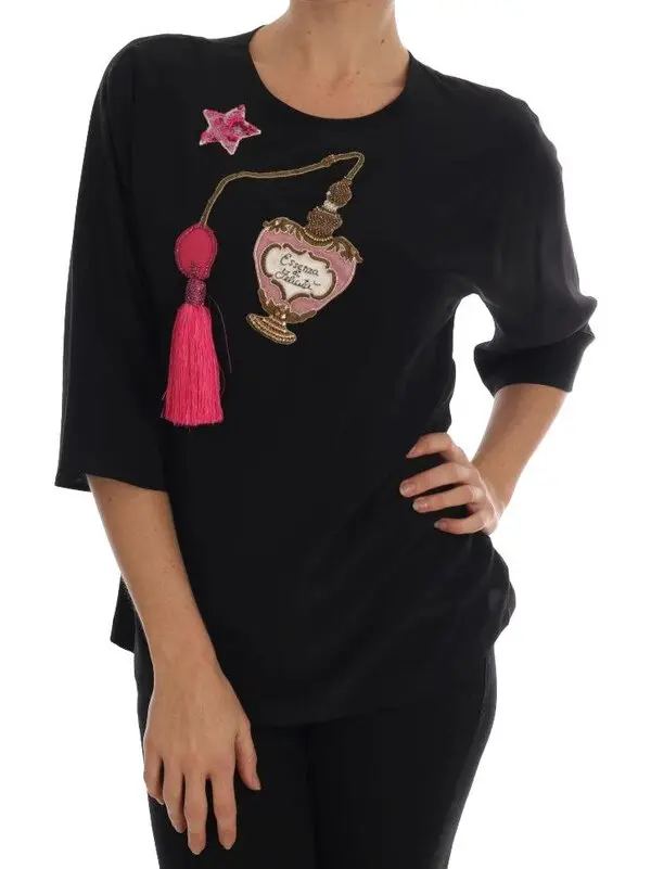 Dolce & Gabbana Fairy Tale Silk Blouse - Black