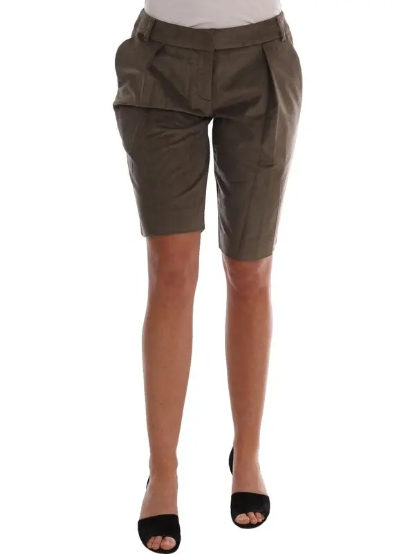 Ermanno Scervino Velvet Bermuda Shorts - Green
