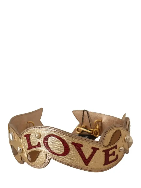 Dolce & Gabbana Leather Shoulder Strap - Gold