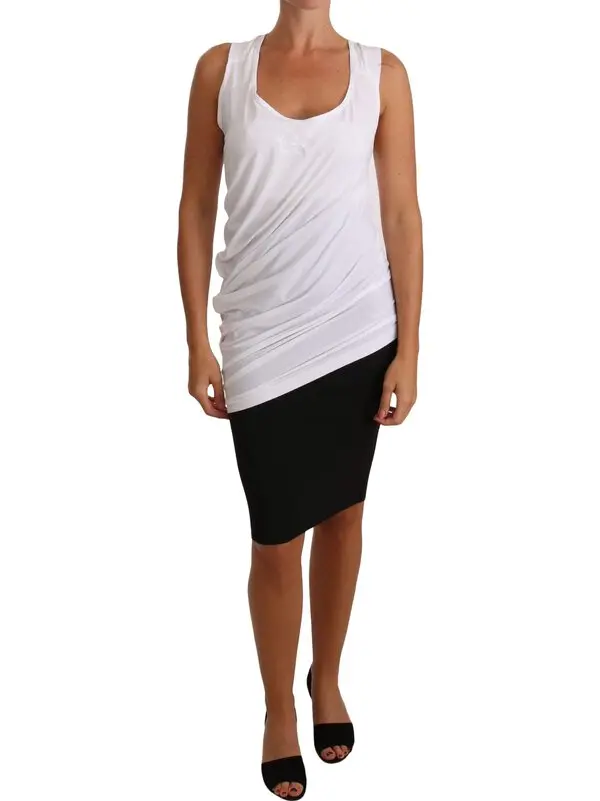 Roberto Cavalli Tie Back Tank Top - White
