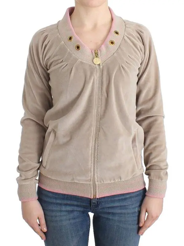Roberto Cavalli Zip Cardigan - Beige