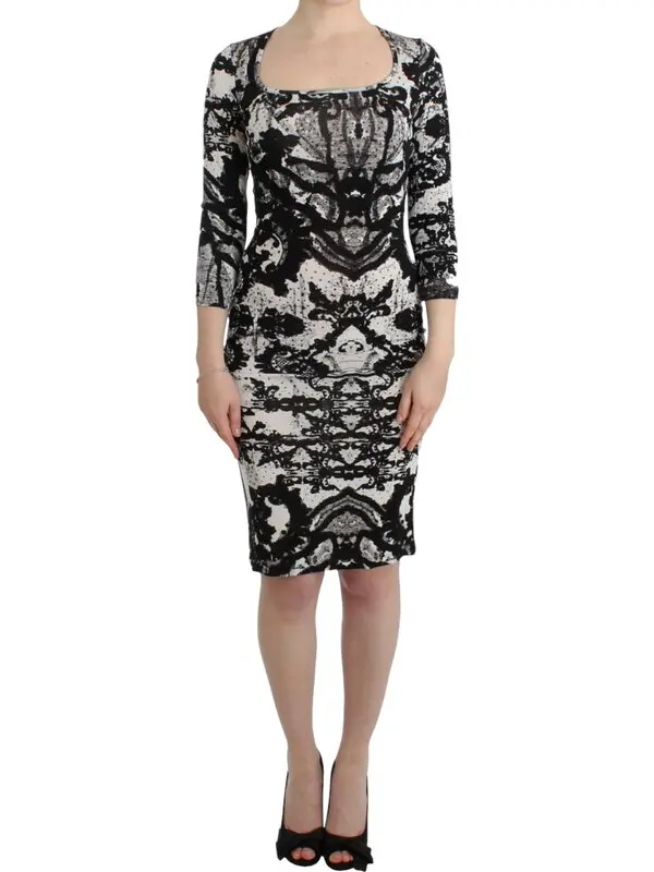 Roberto Cavalli Just Printed Sheath Dress - Gray