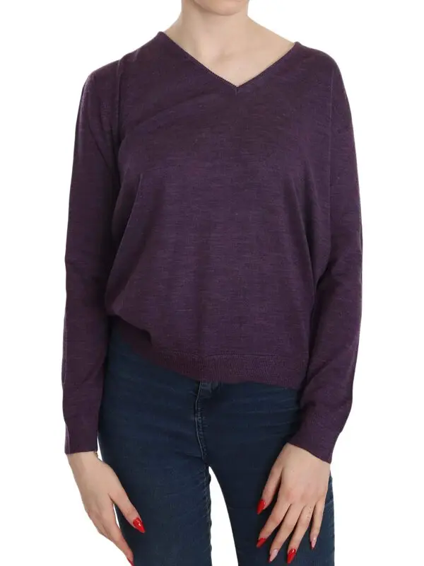 Byblos V-neck Long Sleeve Top - Purple