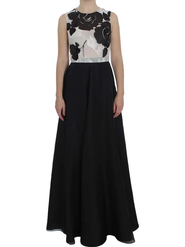 Dolce & Gabbana Floral Print Silk Gown - White