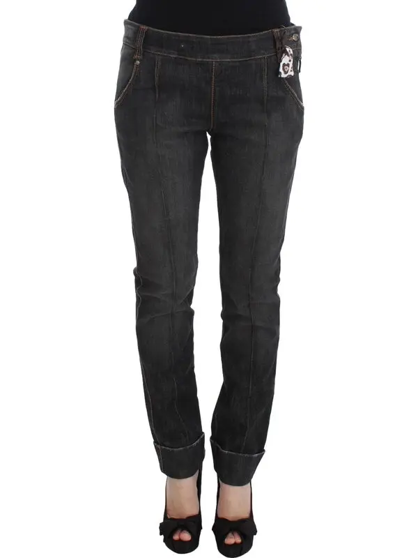 Ermanno Scervino Cotton Slim Fit Jeans - Gray